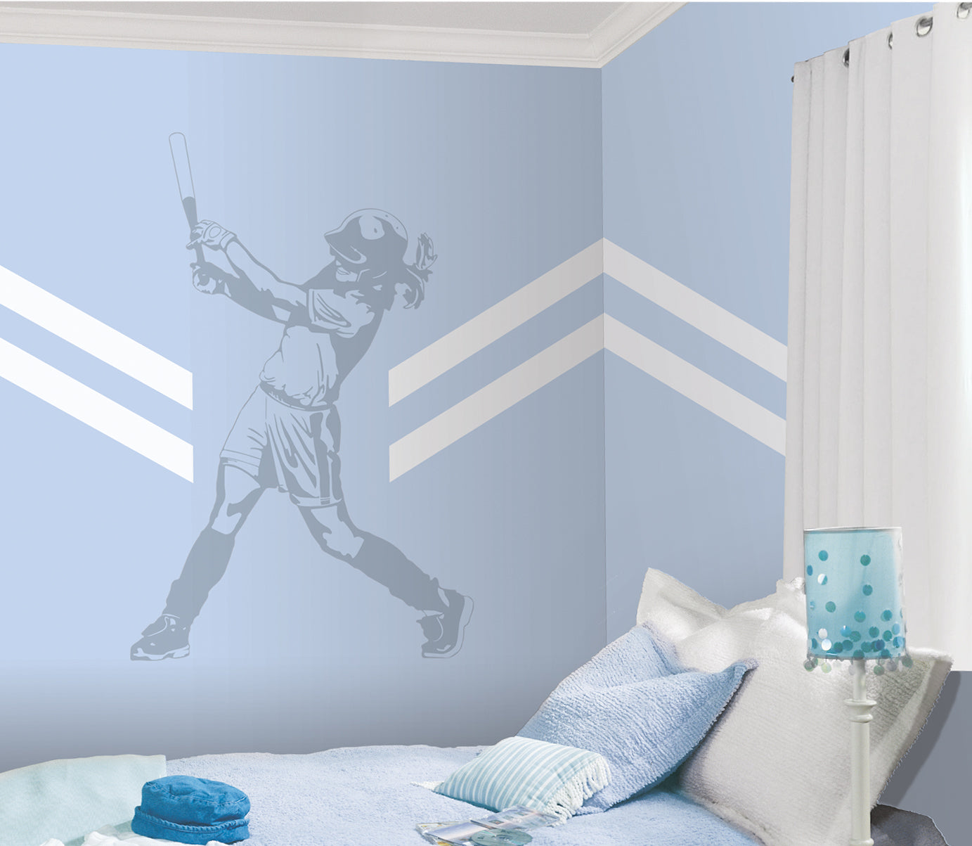 Softball Hitter Sudden Shadow Wall Decal – Borders Unlimited
